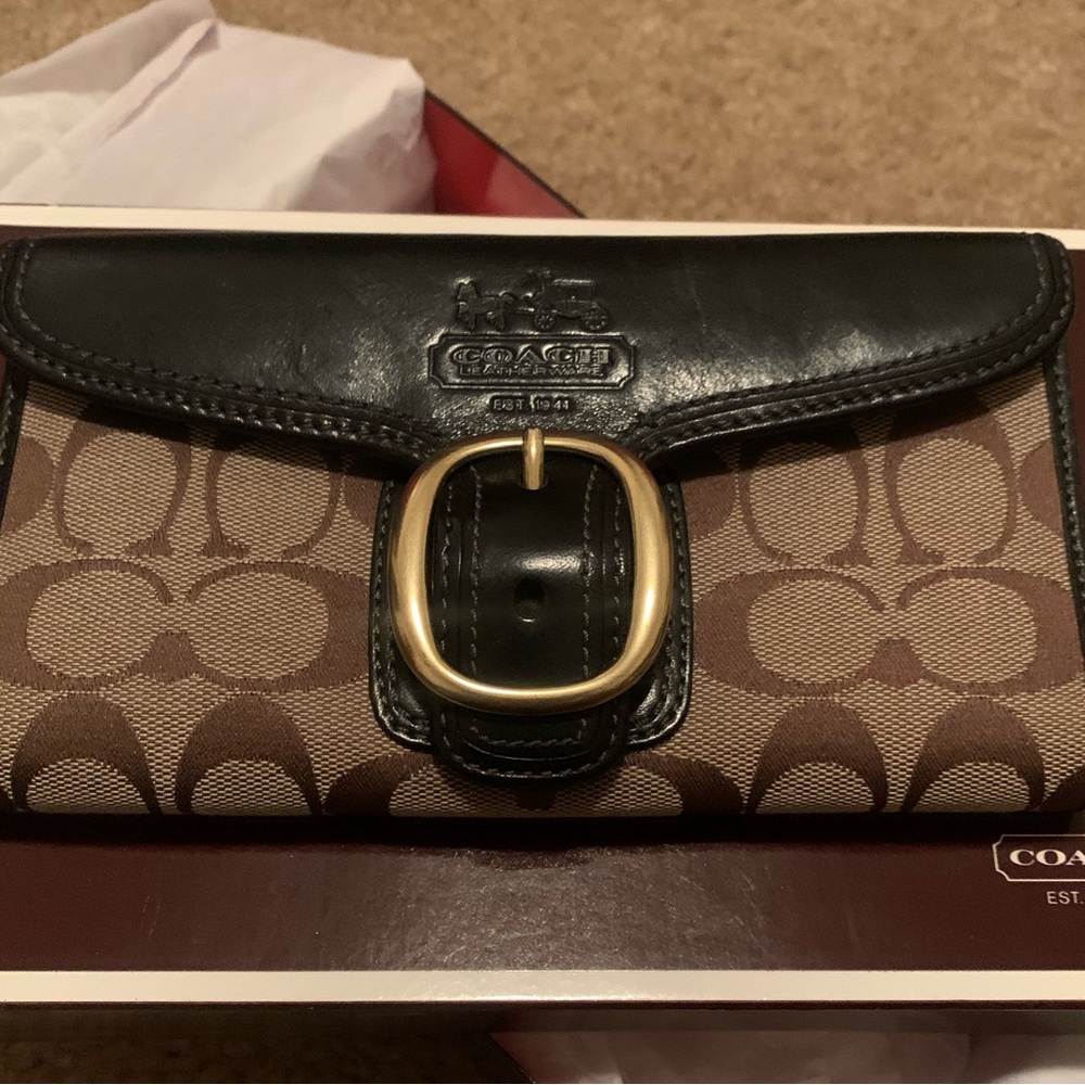 Coach Bleeker Signature Jacquard Wallet - Gem